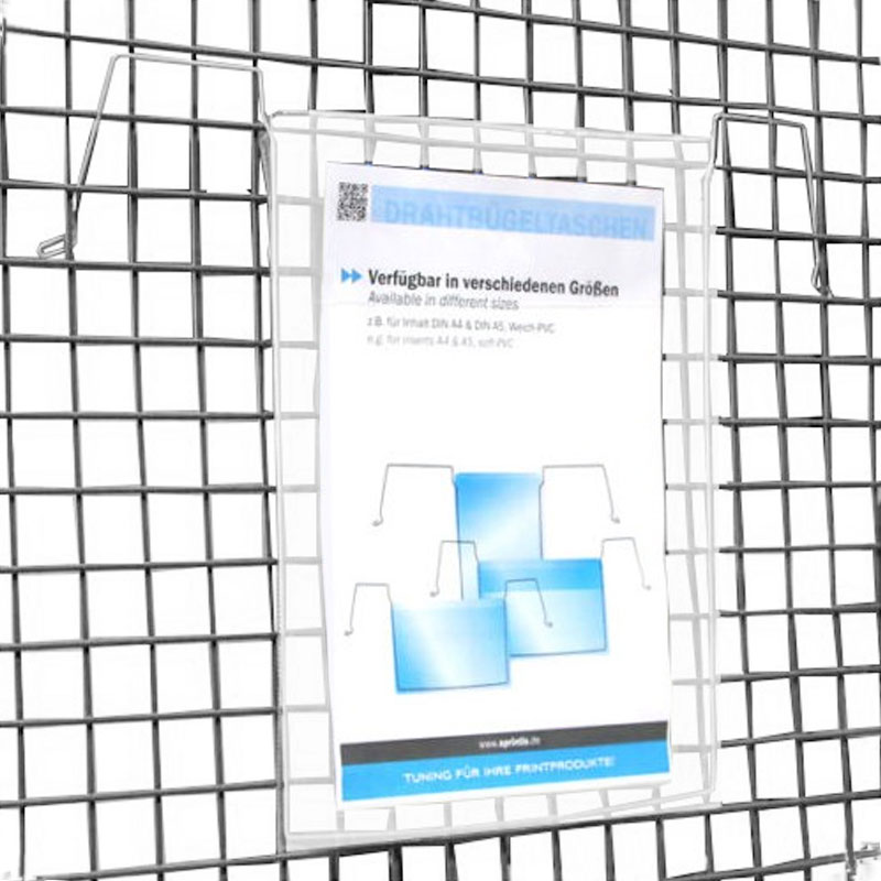 Mesh Poster Holders | A4 Acrylic Pocket for Gridwalls | Display Easels UK